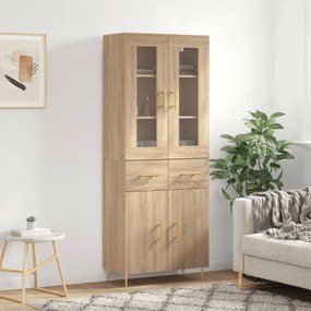 Skříň highboard dub sonoma 69,5 x 34 x 180 cm kompozitní dřevo 3198524