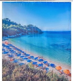 Livarno® Sprchový závěs, 180 x 200 cm (pláž)