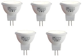 Sada 5 LED žárovek G4 MR11 2,7W 210lm 3000K 12V