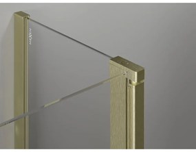 Mexen Otevírací sprchové dveře MIST (1d+1s) 120x200 cm 6 mm broušené zlato, průhledné, 8A4-120-000-55-00