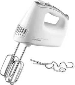 SENCOR SHM 5215WH bílá / Ruční šlehač / 500W / 5 rychlostí / hnětací