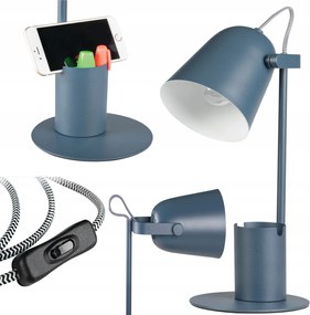 Stolní lampa organizér Retro E27 5W Modrá Kanlux