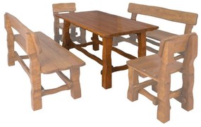 DREWMAX Zahradní stůl olejovaný z olšového dřeva 150 x 75 x 75 cm