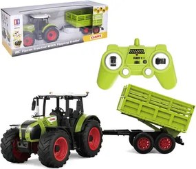 WIKY Traktor Claas s přívěsem zelená / 1:24 / 2,4 GHz / se světlem / U