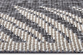 Hanse Home, Kusový koberec Clyde 105907 Paru Grey Cream – na ven i na doma, 63x120, šedá, chodba / předsíň