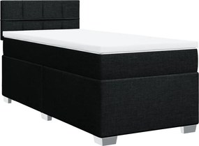Box spring postel s matrací černá 100 x 200 cm textil 3285801