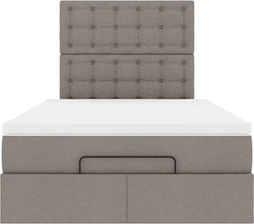 Osmanský rám postele s matrací taupe 120x200cm textil 3313317