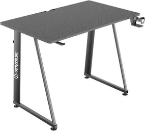 ULTRADESK ENTER V2 černá / Herní stůl / 100 x 60 x 75 cm / držák sluch