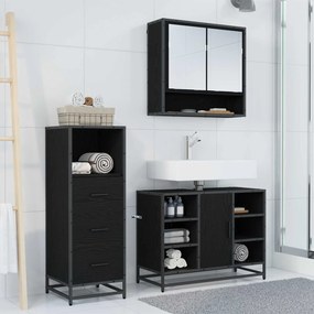 Sada koupelnového nábytku 3 ks Černý dub Kompozitní dřevo 3402565