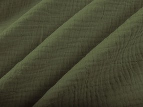 Biante Mušelínový povlak na polštář MSN-022 Tmavý olivově zelený 60 x 60 cm
