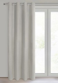 ZATEMŇOVACÍ ZÁVĚS (100%) NA KROUŽCÍCH NITA 140X250 CM TMAVĚBÉŽOVÁ
