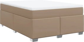 Box spring postel s matrací cappuccino 140x200 cm umělá kůže 3285216