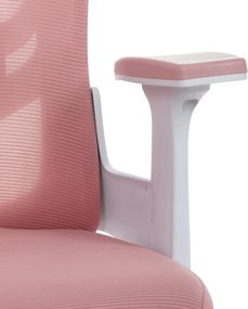 Ergonomická kancelářská židle EMILIE - růžová síťovina