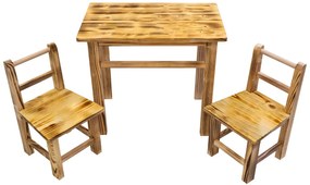 Bestent Dětský dřevěný stolek + 2 židle