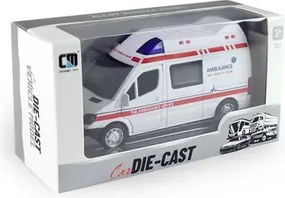 RAPPA 215634 Kovová sanitka - auto se zvukem a světlem / od 3 let