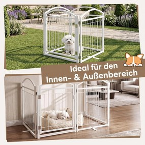 Costway Brána pro psy 81 cm vysoká zábrana skládací 4 panely štěněcí