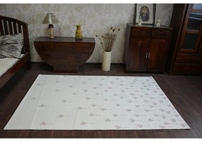 Kusový koberec Kvítky krémově růžový 140x200cm