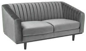 Pohovka Asprey Velvet, šedá / černá