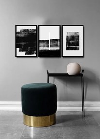 Kalune design Set 3 obrazů v černém rámu DARKNESS 841APY3103