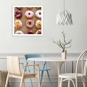 Obraz na plátně Barevné koblihy Donut Donuts - 50x50 cm