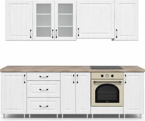 Vystavená kuchyňská linka RUSTIC 260 cm – včetně spotřebičů TEKA