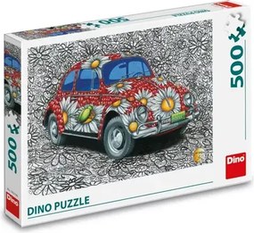 DINO Puzzle Malovaný VW Brouk / 500 dílků / od 10 let
