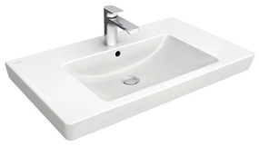 Villeroy & Boch Subway 2.0 - Umyvadlo 80x47 cm, s přepadem, otvor pro baterii, alpská bílá 71758G01