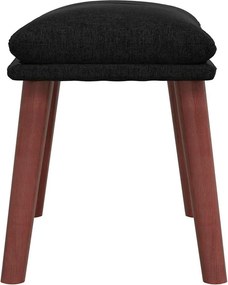 Podnožka černá 45 x 29,5 x 35 cm textil 341463