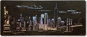 Li-Go "New York" světelný obraz 230V 120x50 cm provedení povrchu: dub světlý