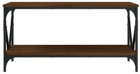 Konferenční stolek hnědý dub 90 x 50 x 45 cm kompozitní dřevo - Default Title