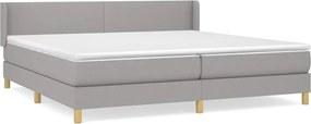 Box spring postel s matrací světle šedá 200 x 200 cm textil 3130137