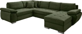 XXXLutz SEDACÍ SOUPRAVA, textil, tmavě zelená P & B - Sedací soupravy - 002310003039
