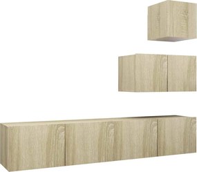 4dílný set TV skříněk dub sonoma kompozitní dřevo 3079050