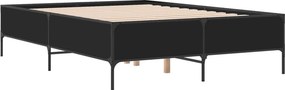 Rám postele černý 160 x 200 cm kompozitní dřevo a kov 3279787
