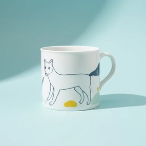 Porcelánový hrnek Liška na výzvědách, 250 ml – s autorským motivem lišky, český design