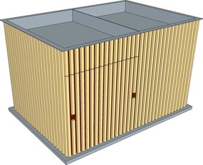 DESIGN FACTORY - Cyklobox de Luxe 5 – 6 kol, barva natur, (1,6 x 2,3 m), CYKL5-6 - nejzahradnidomek.cz