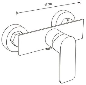 Mexen Alfa sprchová baterie, černá-zlatá, 745740-75