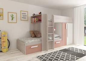 Aldo Patrová postel s prostorem 90x200 Bo1  - Antique pink, cascina