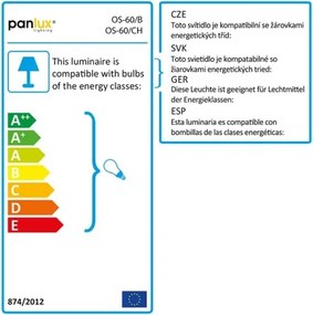 Svítidlo Panlux OLGA S OS-60/CH s pohybovým čidlem stříbrná