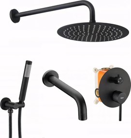 Sprchový/vanový set pod omítku Rea Lungo černý