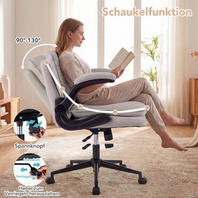 Costway Ergonomická kancelářská židle, výškově nastavitelná psací židle, otočná