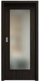 SAPELI ELEGANT KOMFORT M40 - CPL LAMINÁT - POSUVNÉ DVEŘE VČ. ZÁRUBNĚ - Wenge Průchozí šířka (cm): 110, Průchozí výška (cm): 210, Typ skla: Satináto bílé