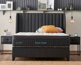 Čalouněná postel DREAM MODE s matrací - antracit 180 × 200 cm