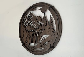 Li-Go "Hory les" Dřevěný obraz s hloubkou 4 cm Provedení rámu, povrchu: dub světlý, rozměr obrazu: 32 cm