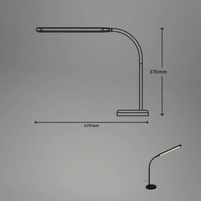 Stolní lampa Pivaz LED, dotykový stmívač, černá