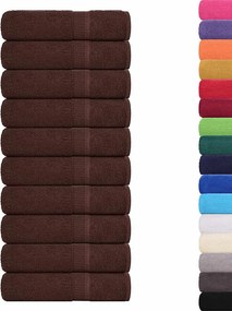 Ručníky FROGN 10 ks hnědé 100x150 cm 360 g/m² 136766
