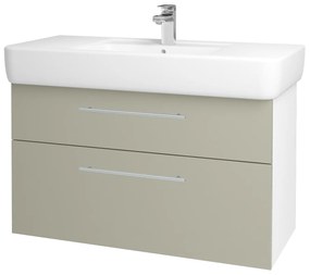 Dřevojas Koupelnová skříň Q MAX SZZ2 100 Varianta: N01 Bílá lesk / Úchytka T04 / L01 Bílá vysoký lesk