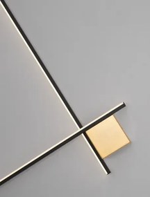 Designové nástěnné svítidlo Cross 80 zlatá
