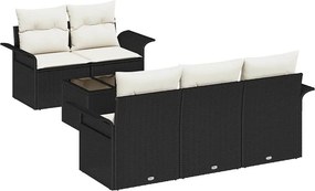 Set pohovek 6 ks Černá polyratan 3345237