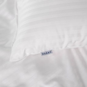 Damaškový saténový povlak na polštář Pruh 10 mm - White Velikost: 40 x 40